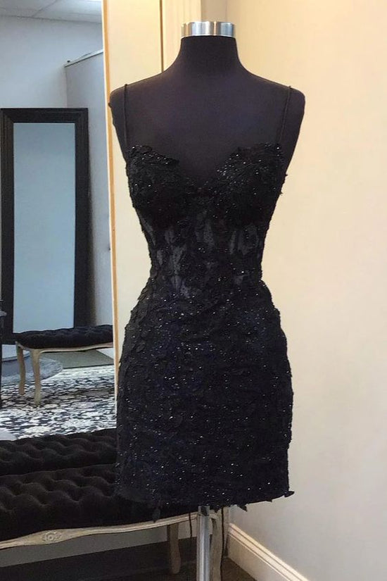 Sparkly Black Corset Lace Tight Short Homecoming Dress fg6311 – formalgowns