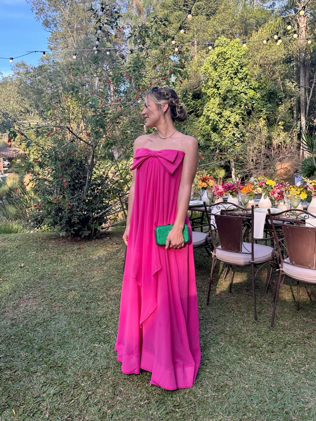 Hot Pink Strapless Party Dress Evening Prom Dress Custom Made fg7458 ...