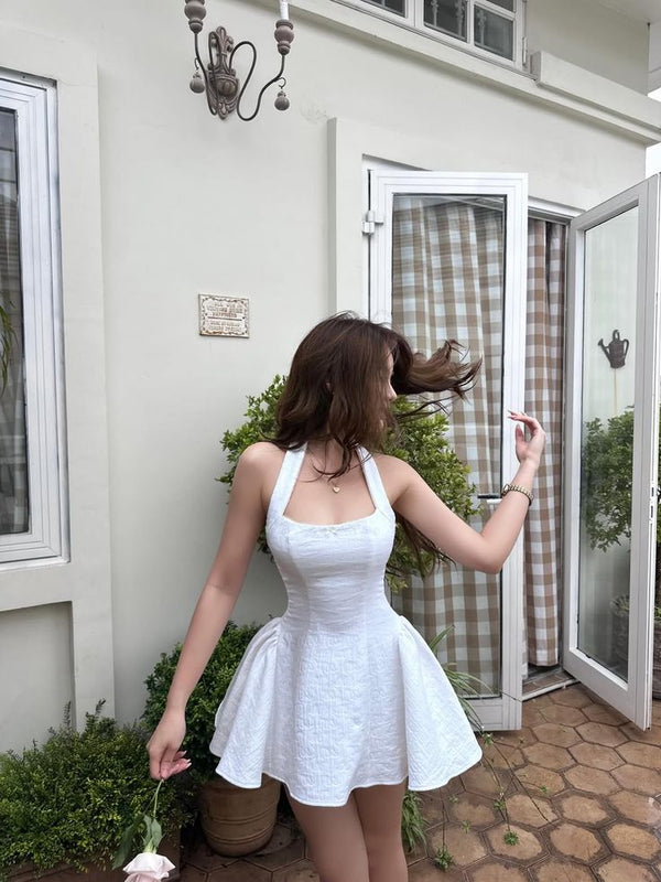 A Line Simple White Birthday Outfit Short Evening Dress Short Party Dr ...