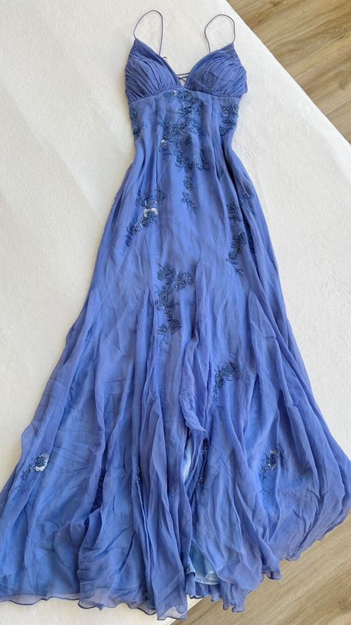 Blue long prom dresses, evening dresses,party dresses, formal dress fg ...