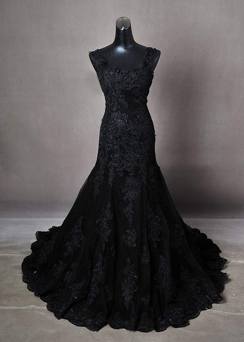 Black Wedding Dresses Modest Prom Dress fg2552 – formalgowns